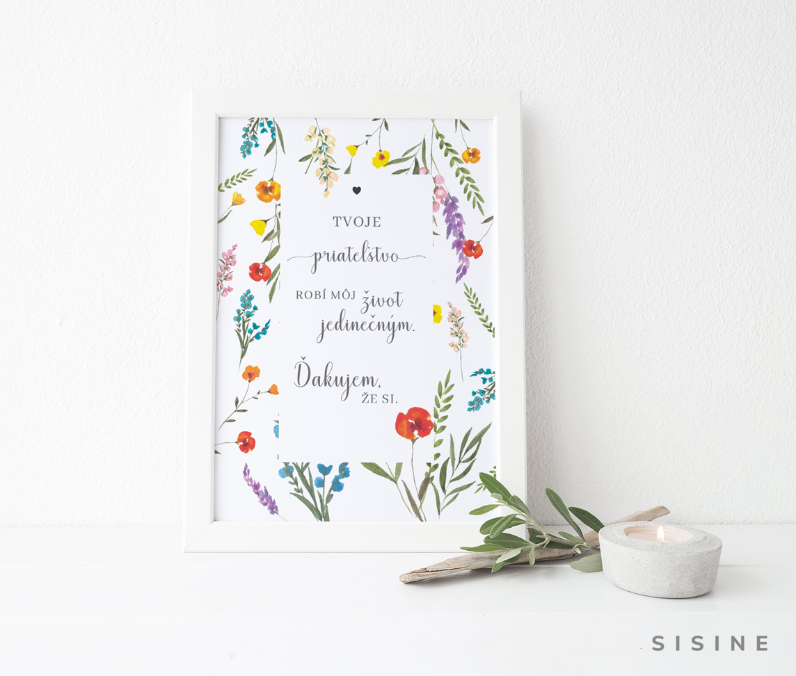 Artprint Priateľstvo - jedinečný darček pre radosť - Sisine.sk